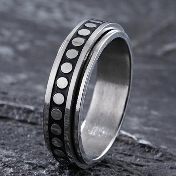 Jewelry | Fidget Anxiety Rings 14k Gold Plated Stainless Steel Stress ...